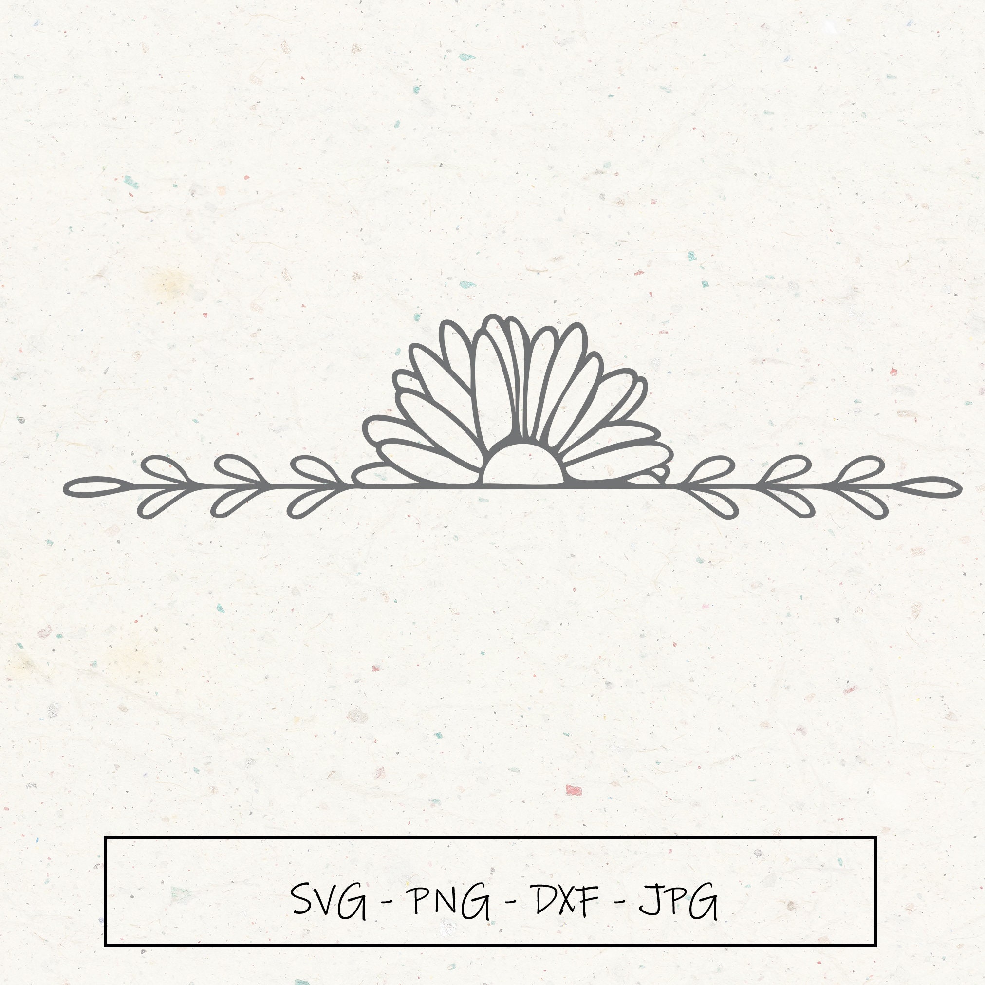 Daisy Flower Border SVG Underline Divider Daisies Doodle | Etsy UK