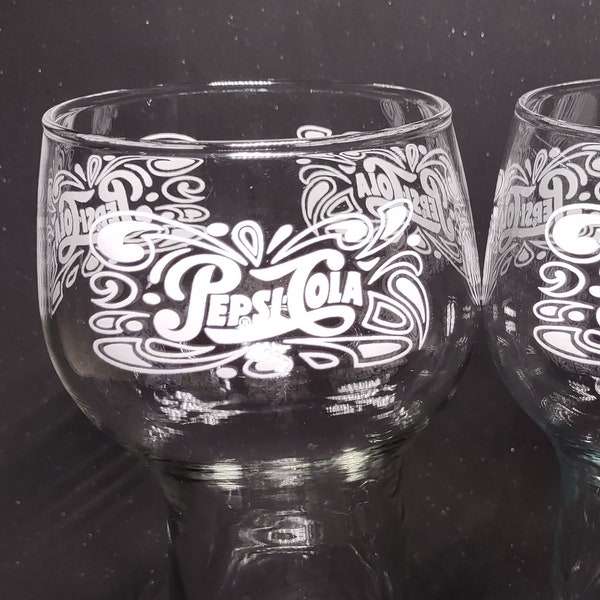 Pepsi Cola Glasses - Etsy