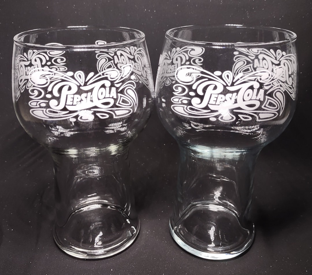 Pepsi Cola Fountain Soda Glasses 16oz Soda Glass Set of 2 Soda Glasses ...