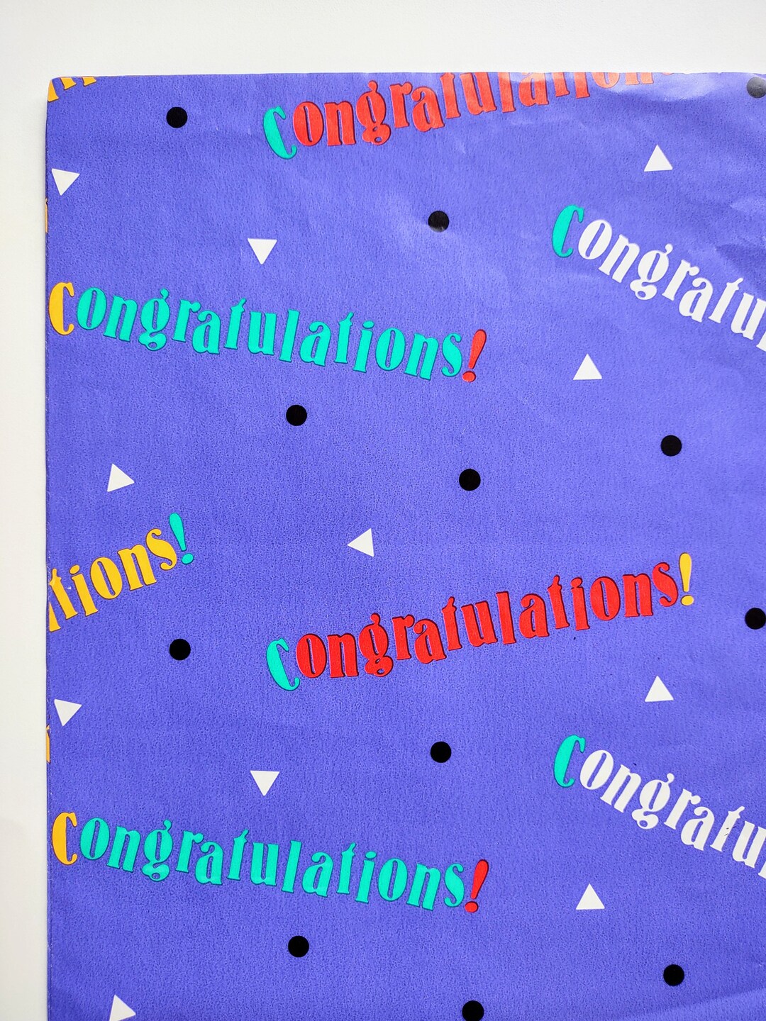 Congratulations Wrapping Paper One Sheet Printed on Recycled Paper ...