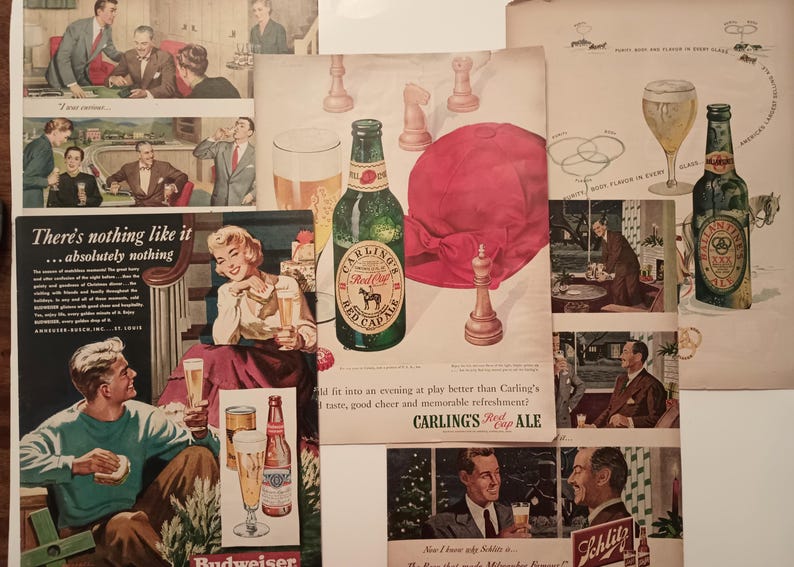 Vintage 1949 Life Magazine Beer Advertisements 5 Assorted Beer Ads for ...