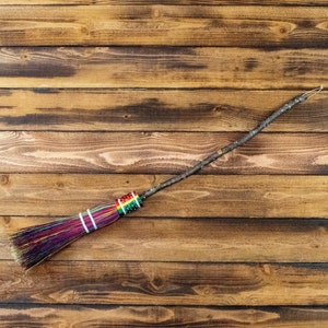 Wizard Broom Rainbow Broomsticks Magic Flying Broom - Etsy