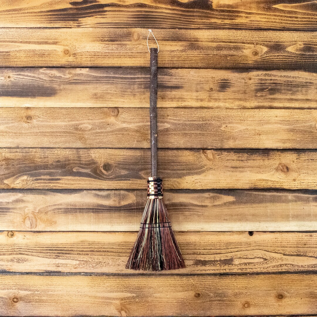 Hearth Broom - Brown Mixed - Fireplace Broom, Folk Art, Fire Pit, Decor ...