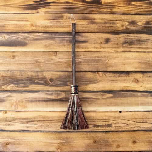 Hearth Broom Brown Mixed Fireplace Broom Folk Art Fire - Etsy