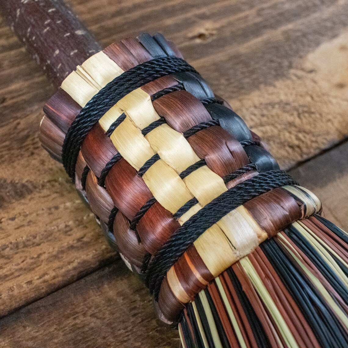 Hearth Broom Brown Mixed Fireplace Broom Folk Art Fire - Etsy