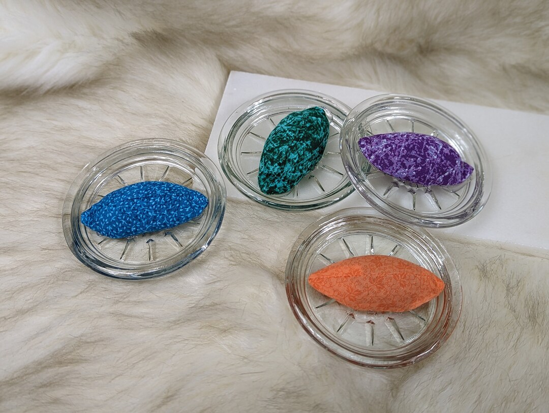 Cut Glass Pin Dish With Emery Pin Cushion - Unique Sewing Notion ...