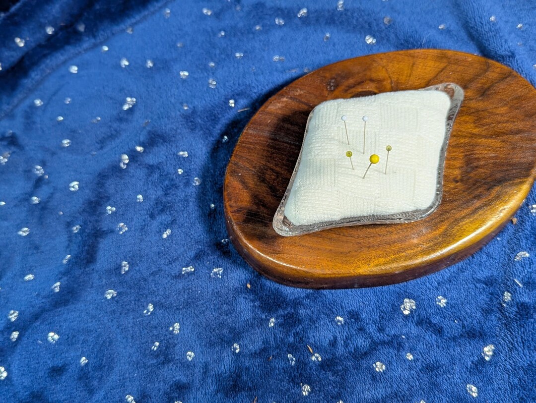 Vintage Rhombus Glass Pin Cushion: Repurposed Sewing Notion - Etsy
