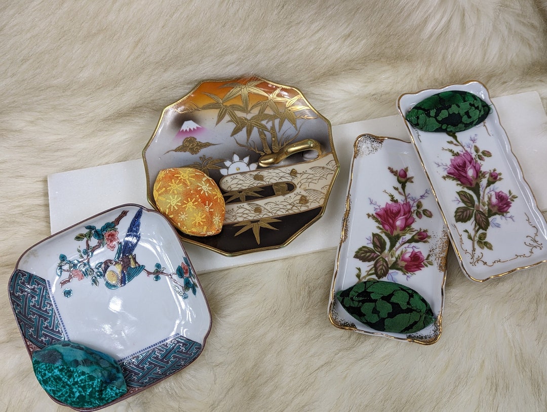Antique Porcelain Pin Cushion Dish: Unique Sewing Notion - Etsy