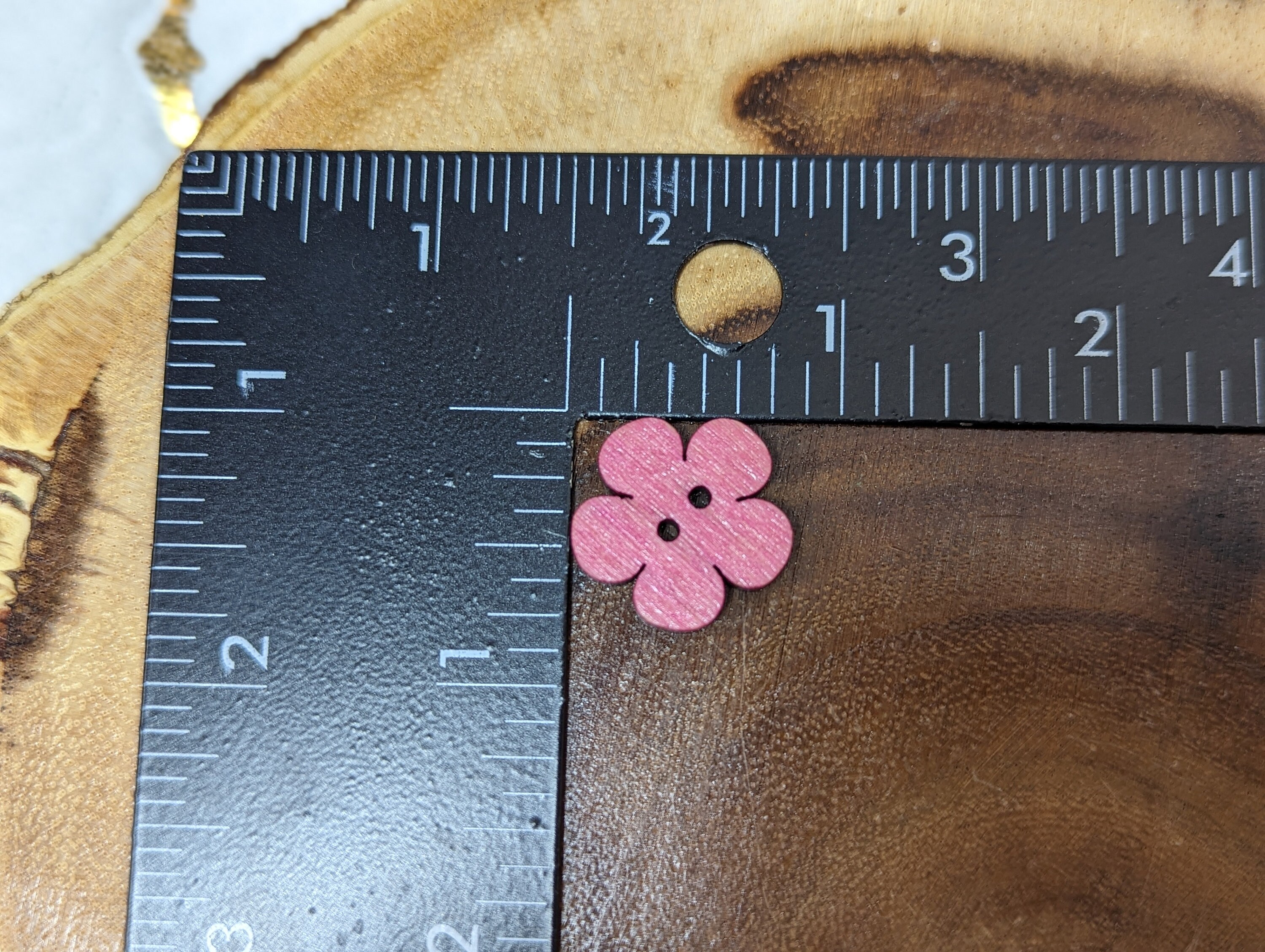 Variety Dyed Wood Sakura Blossom Design Sewing Buttons - Embellishments ...