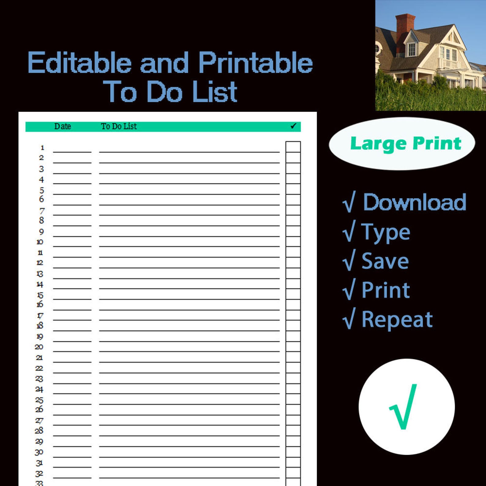 Editable to Do List (printable and Fillable) - Etsy