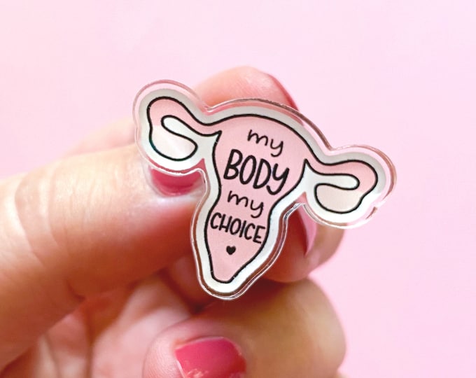Grow a Pair of Ovaries Enamel Pin / Uterus Enamel Pin / Feminist Enamel ...