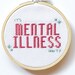 It's Mental Illness, Innit? Cross Stitch Pattern Mental Health Illness ...