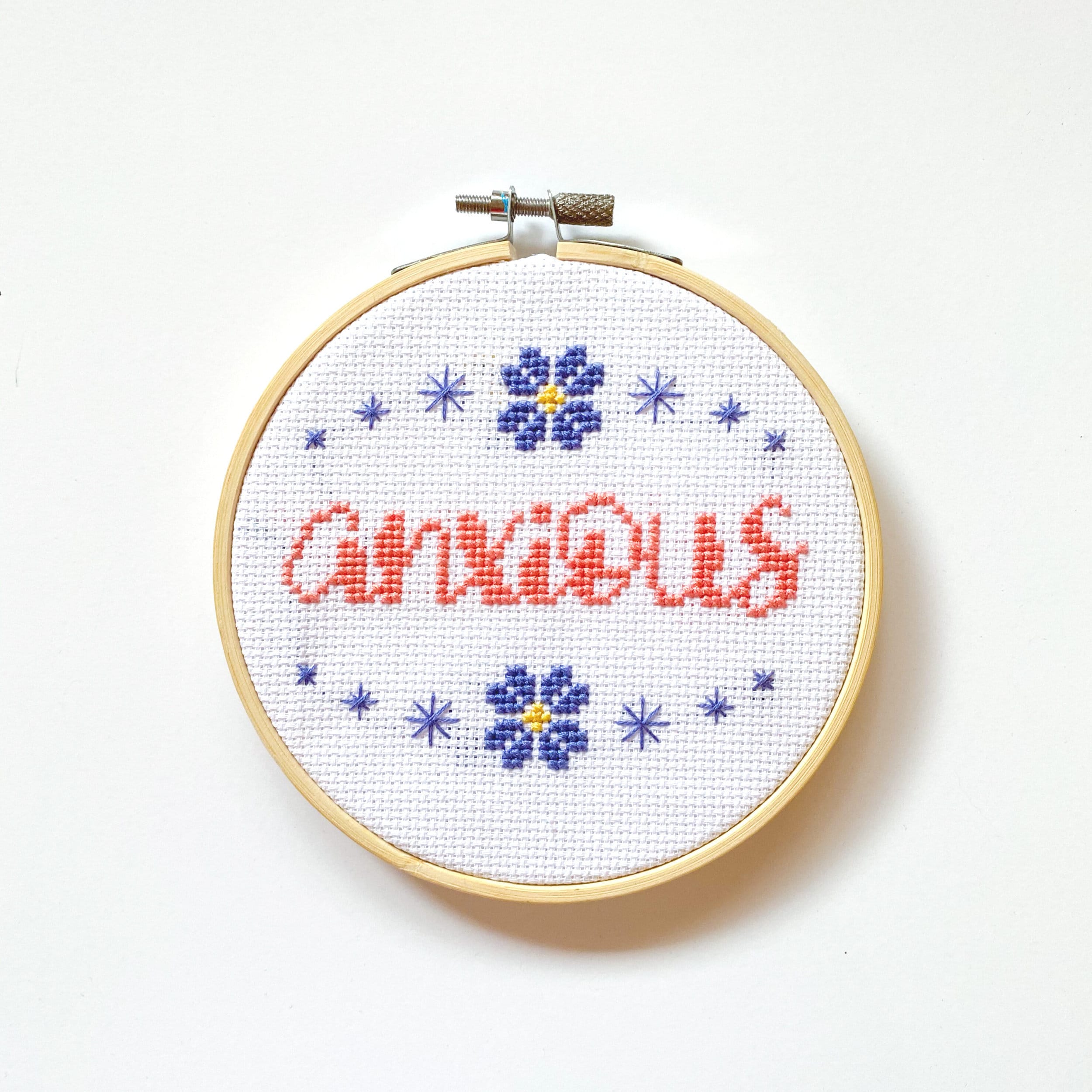 Anxious Cross Stitch Pattern Mental Health Illness Anxiety Flowers ...