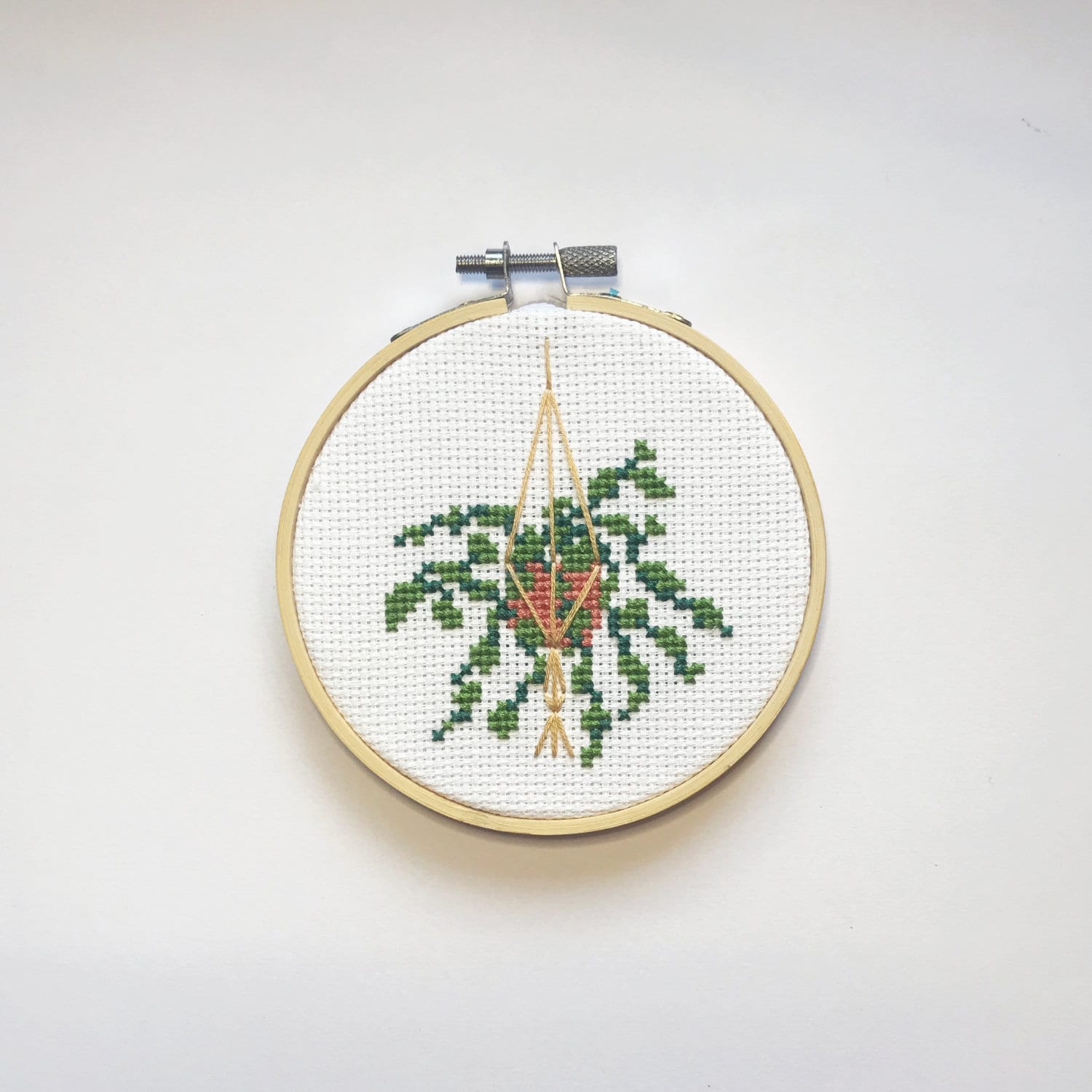 Hanging Ivy Plant Succulent Fern Funny Cute Cross Stitch Pattern ...