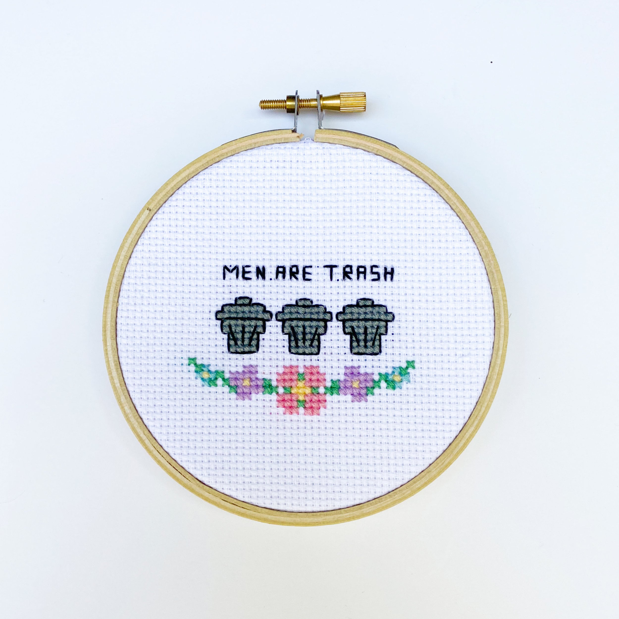 Men Are Trash Mini Small Cross Stitch Pattern Funny Gift - Etsy