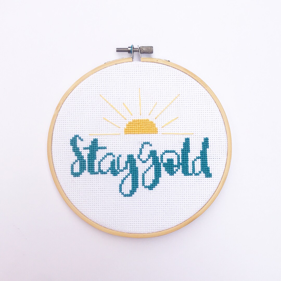 Stay Gold Sun Sunshine Cute Cross Stitch Pattern Instant Download - Etsy
