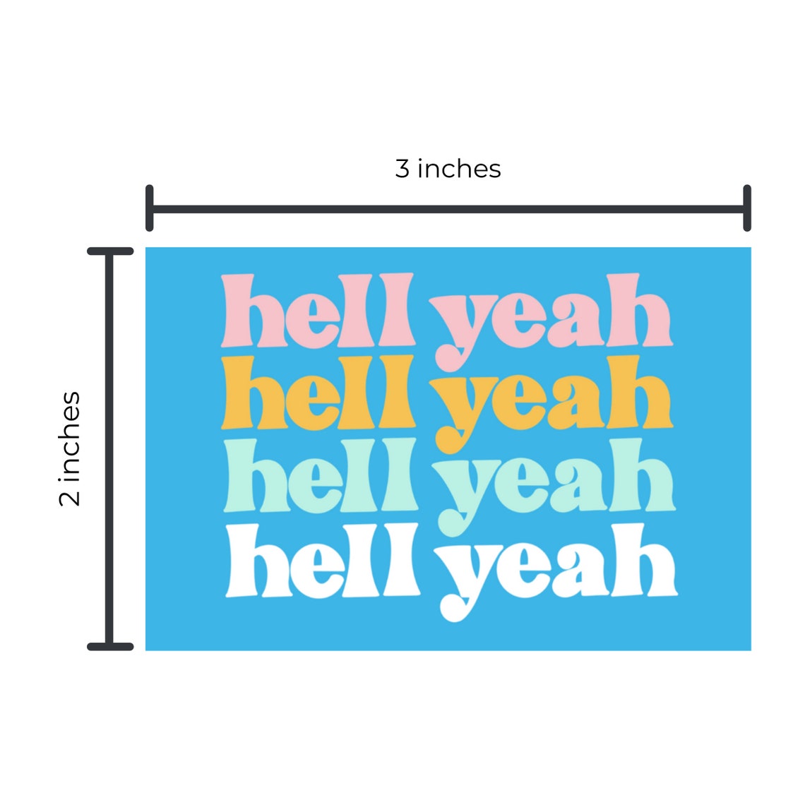 Hell Yeah Sticker Sticker Laptop Phone Water Bottle Car - Etsy
