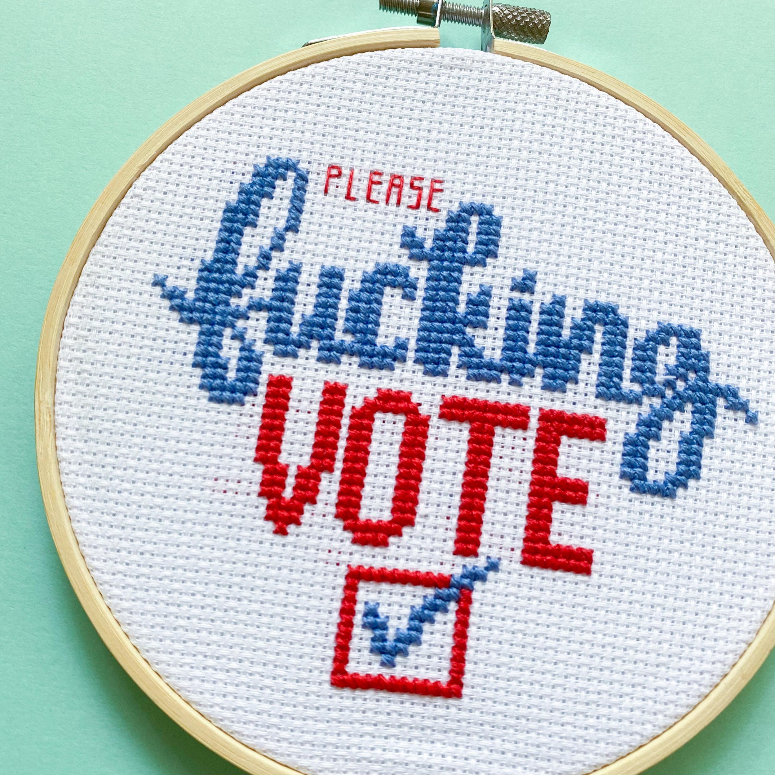 Please Fcking Vote Political Voting Democrat Script Font - Etsy