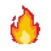 Fire Flame Hot Emoji Funny Cute Cross Stitch Pattern Instant Download ...