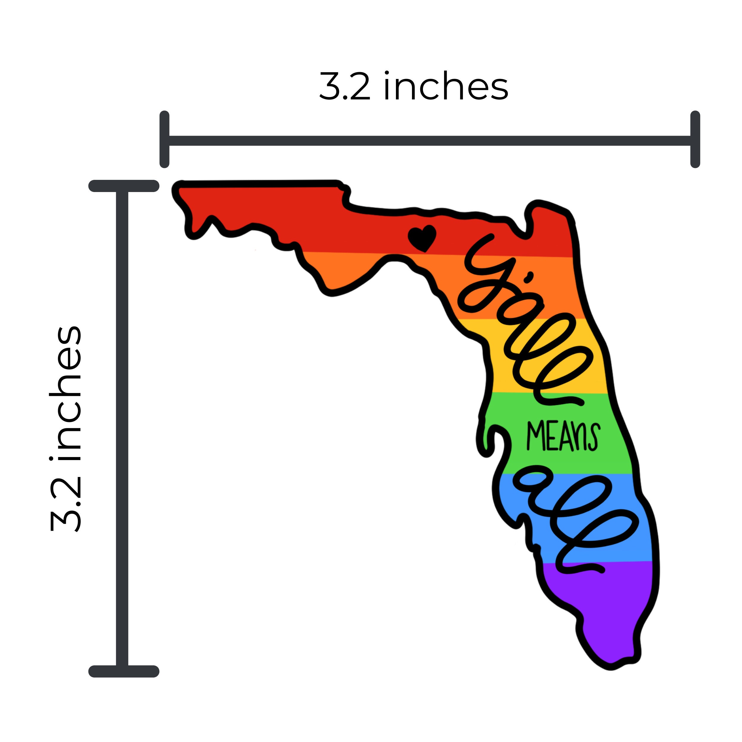 Florida Y'all Means All Pride Florida State Gay Pride Flag - Etsy