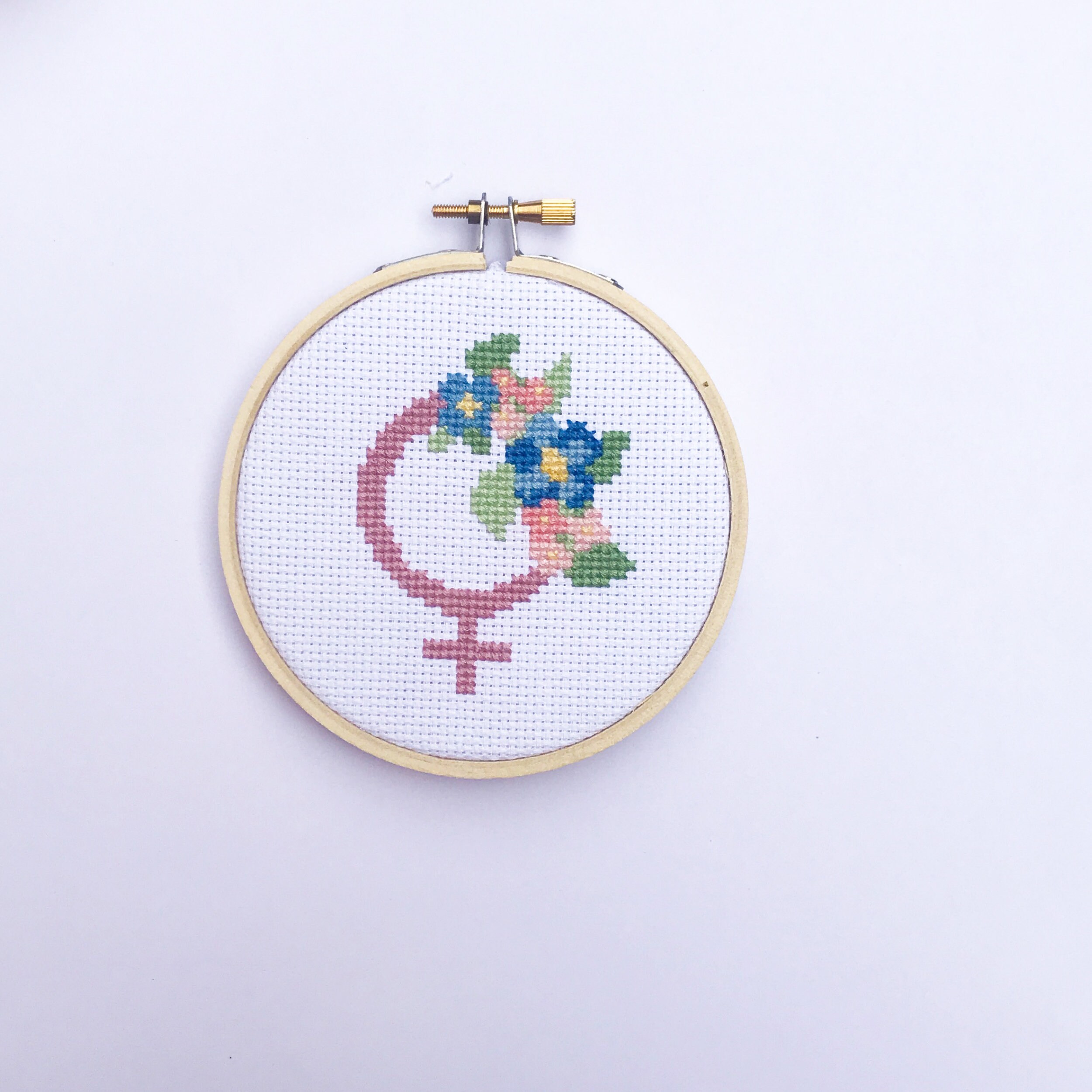 Female Symbol Flowers Girl Power Feminist Cute Cross Stitch - Etsy