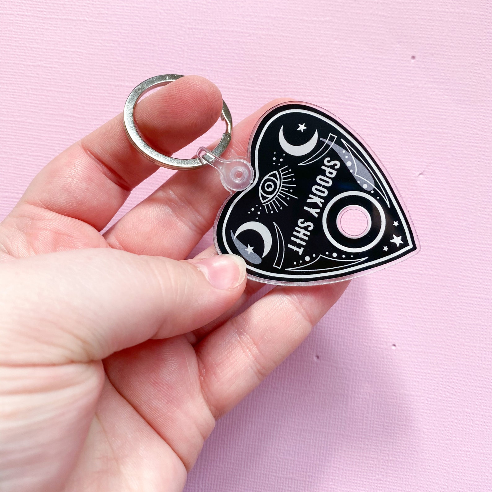 Spooky Shit Planchette Acrylic Keychain // Witch Witchy Ouija - Etsy