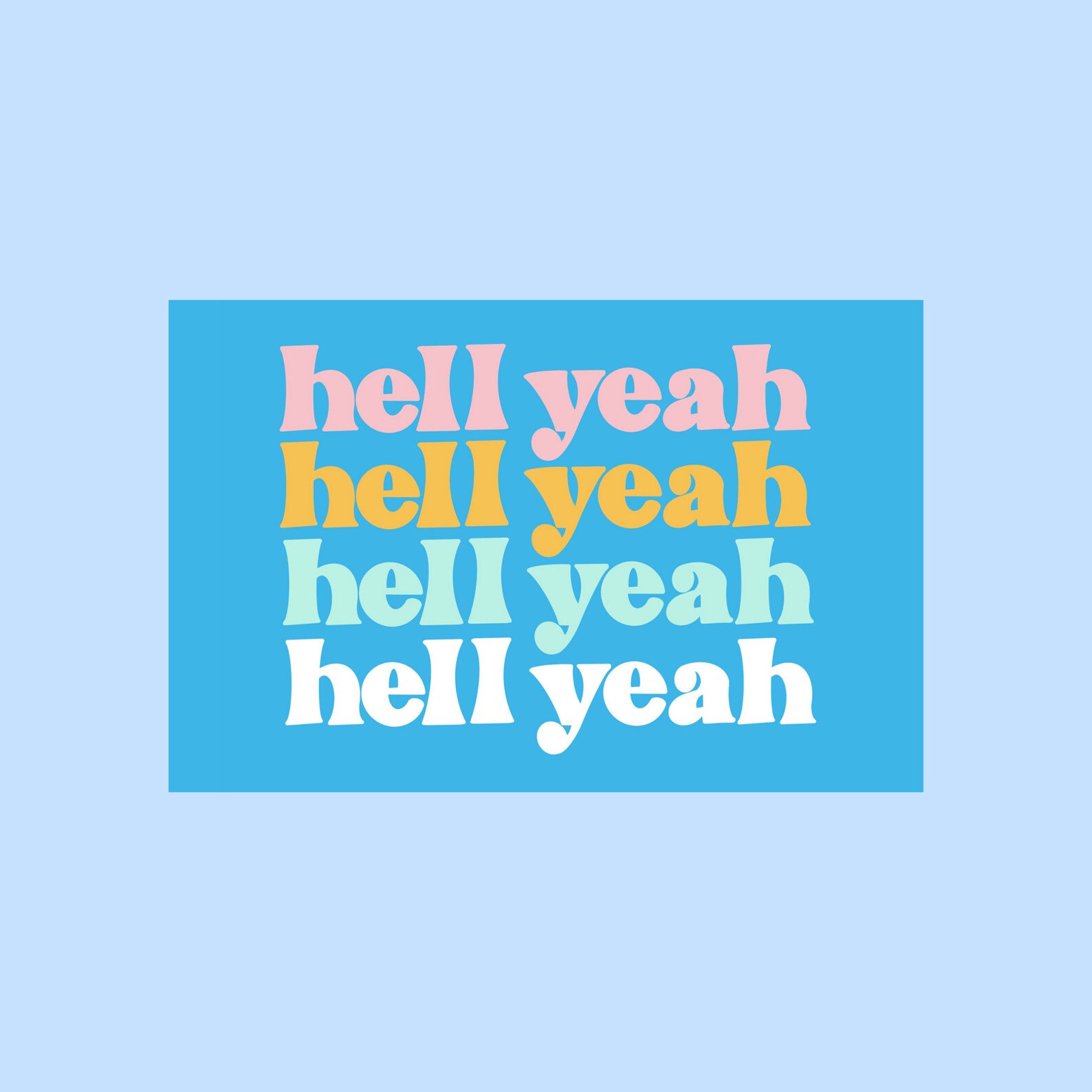 Hell Yeah Sticker Sticker Laptop Phone Water Bottle Car - Etsy