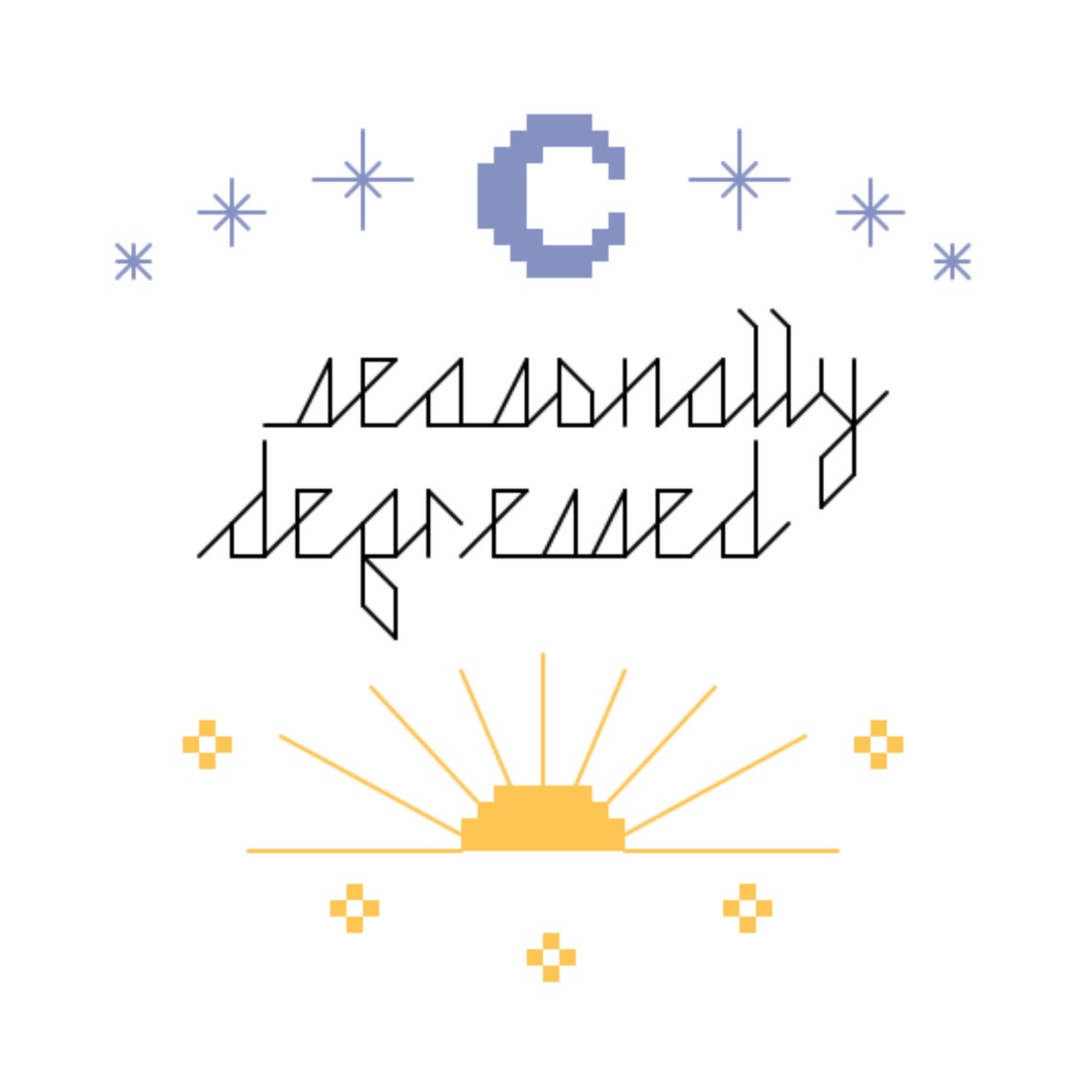 Seasonally Depressed Cross Stitch Pattern Mental Health Illness ...