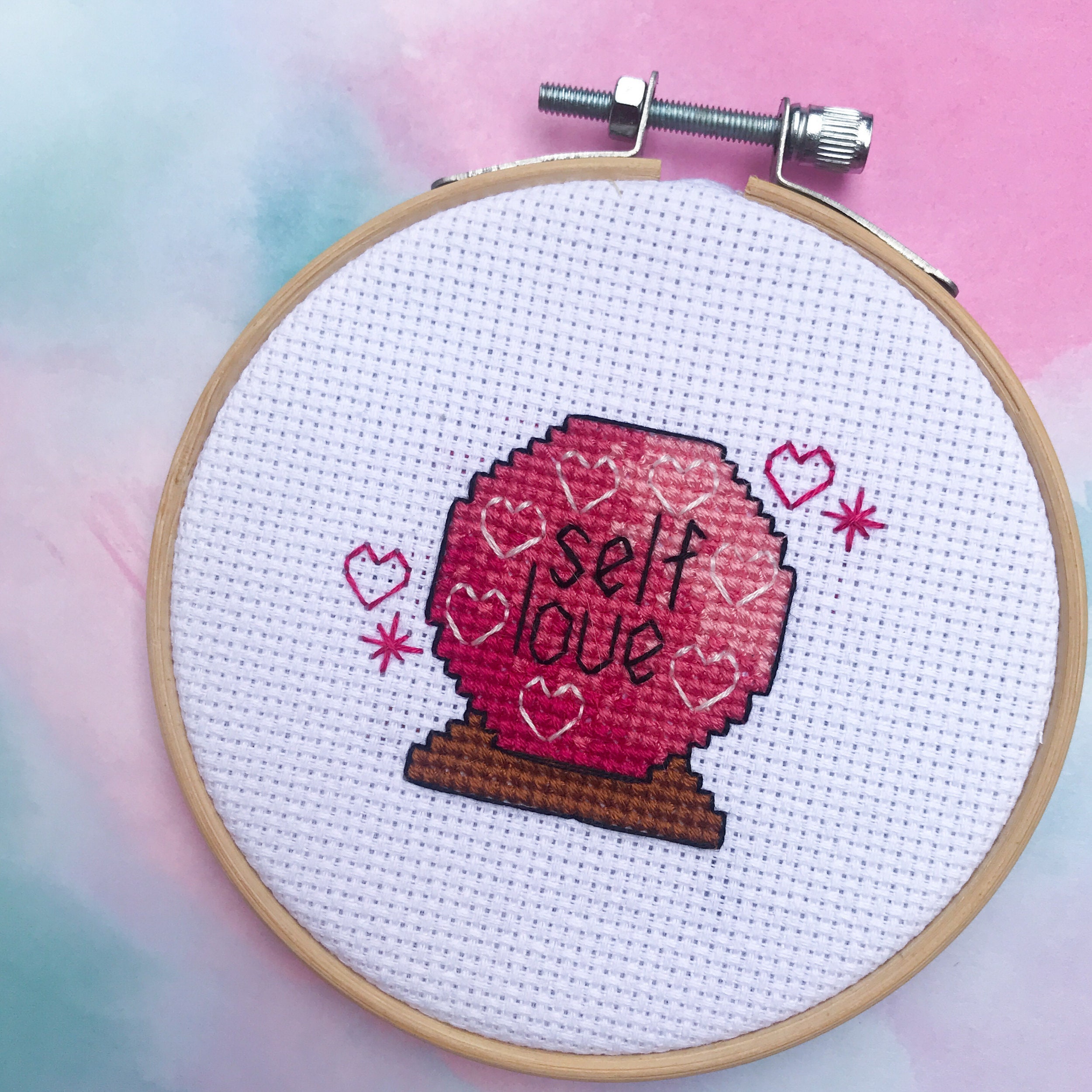 Self Love Crystal Ball Witch Heart Emoji Funny Cute Cross | Etsy