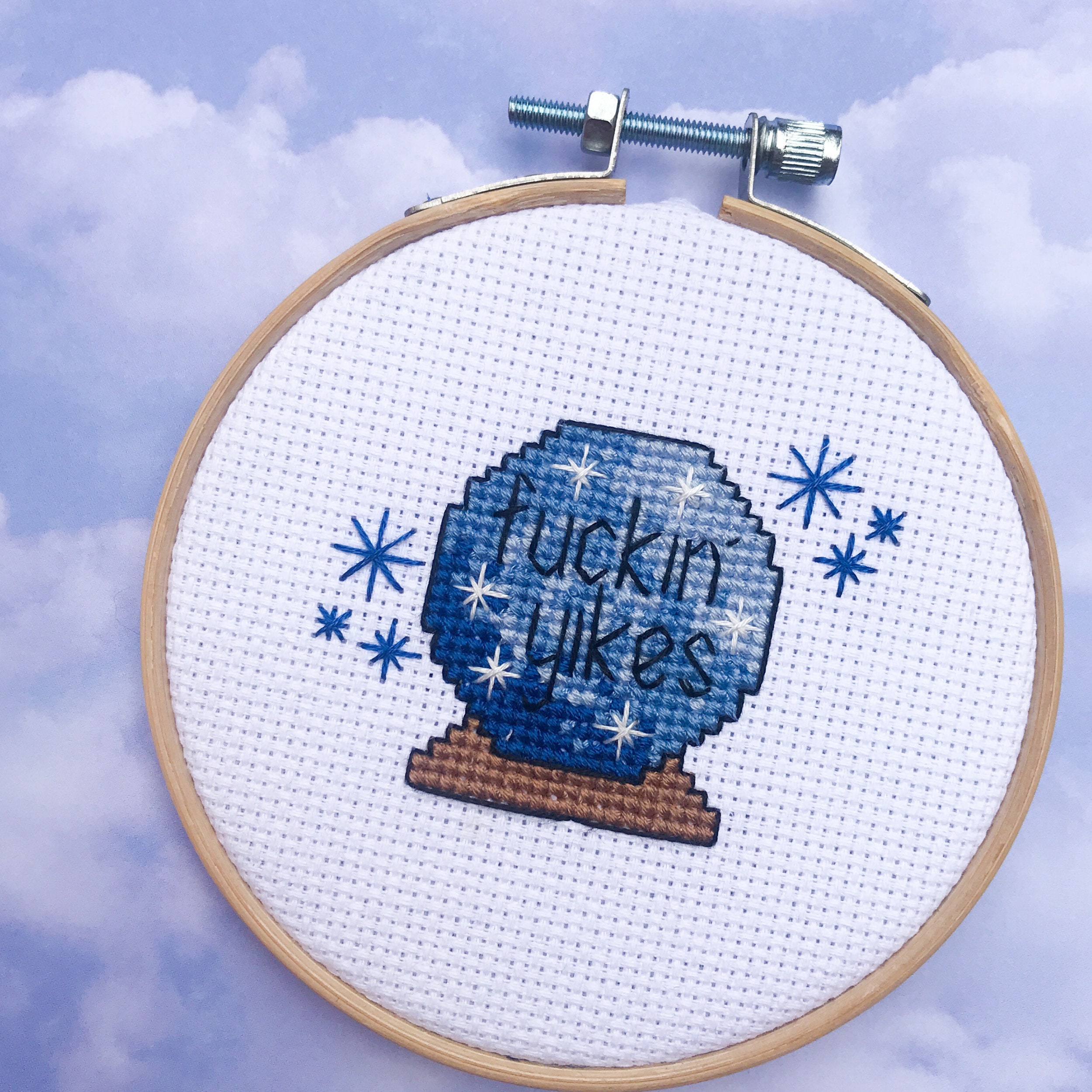 All 3 Crystal Ball Patterns Demons Yikes Self Love Witch Cross | Etsy