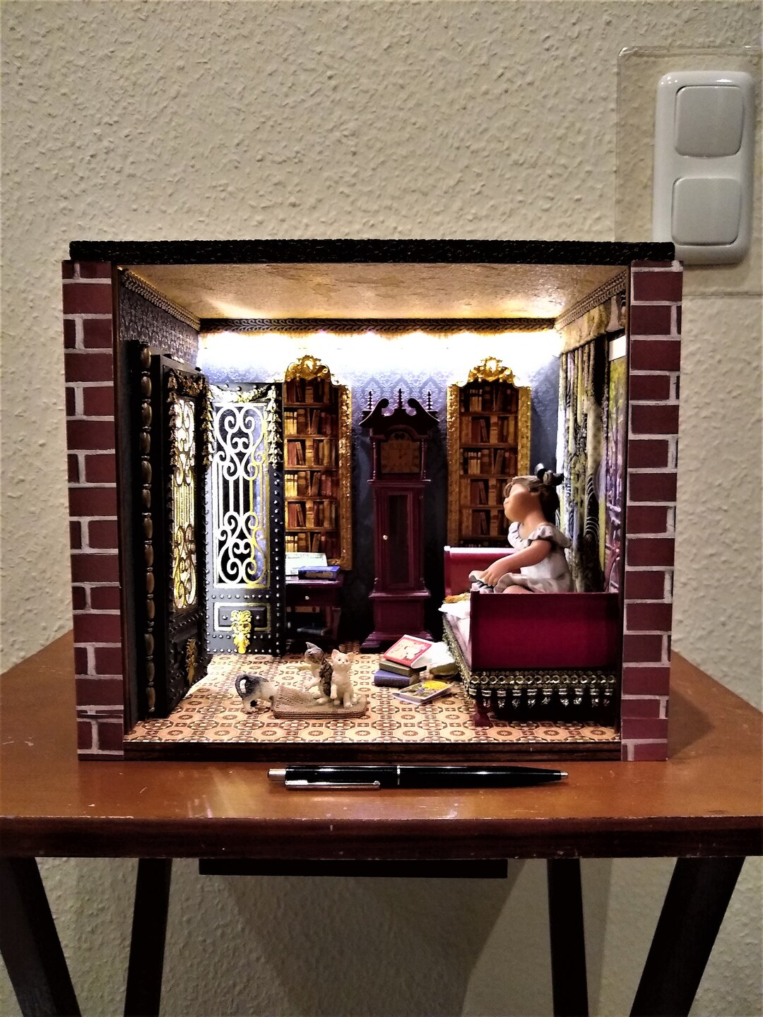 Book Nook, Bookshelf Insert, Diorama Tired of Reading, Mini Wonder ...