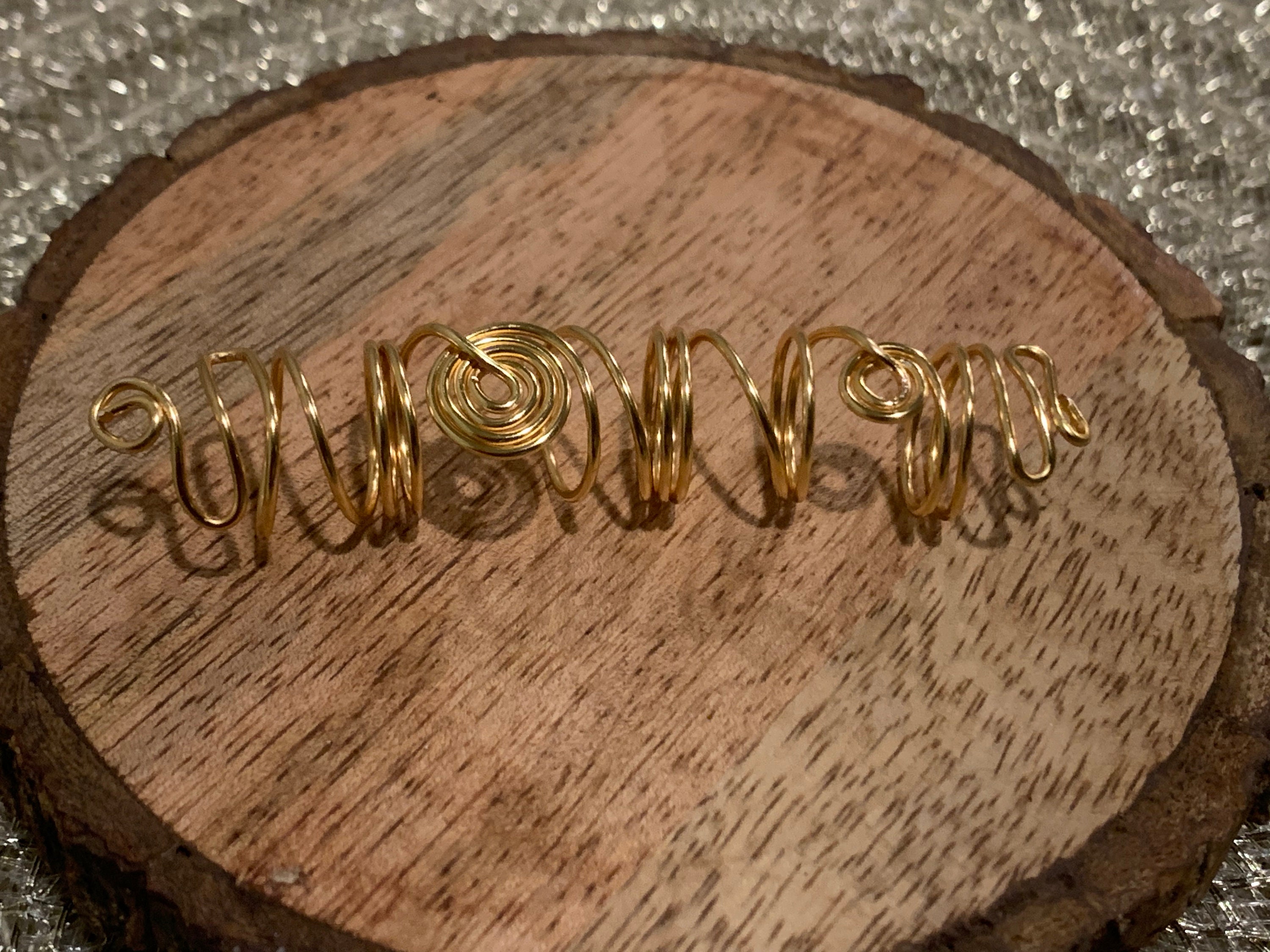 Hair Jewelry Gold Twisted Wire Hair Jewelry for Locs - Etsy