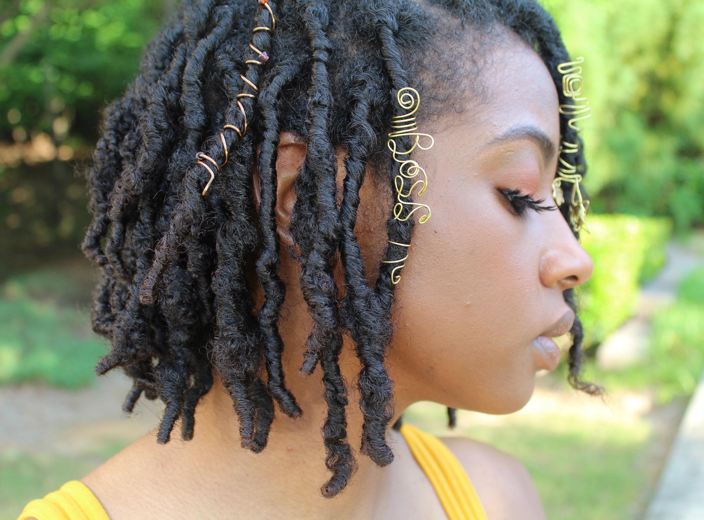 Loc Jewelry - Gold BOSS Word Hair Jewelry - Accessory for Dreadlocks ...