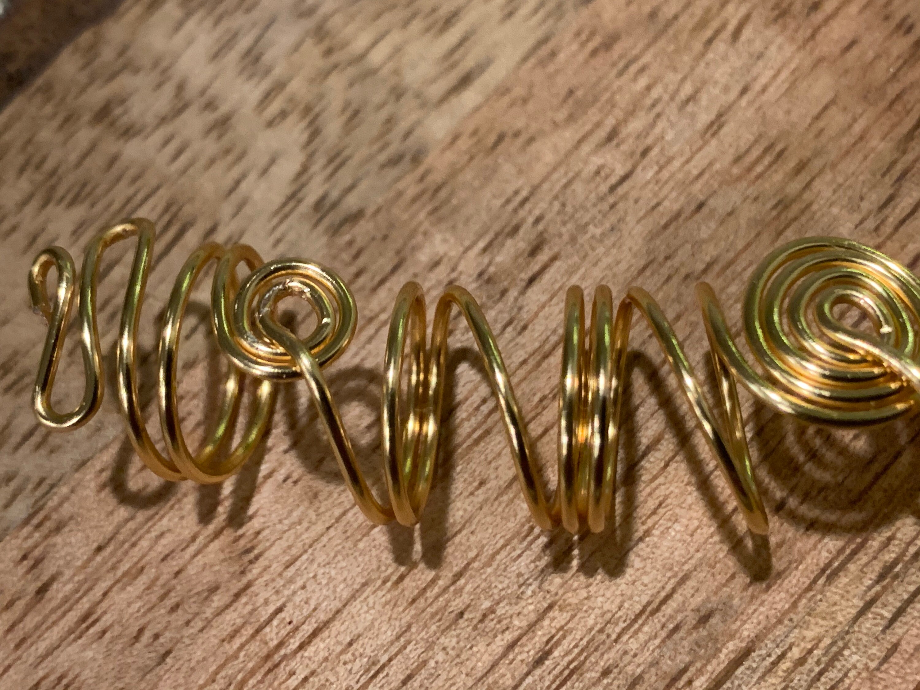 Hair Jewelry Gold Twisted Wire Hair Jewelry for Locs - Etsy