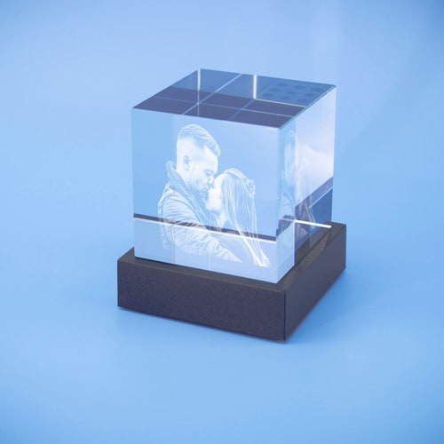 3D Block Crystal Laser Engraved With Your Custom Photo by | Etsy