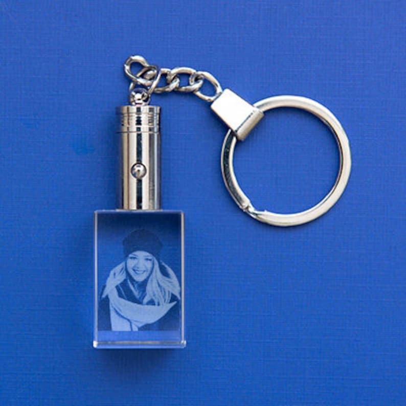 Personalized Keychain Crystal Laser-engraved With Your Custom - Etsy