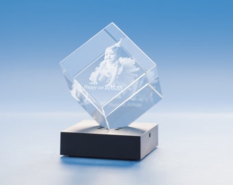 3D Block Crystal Laser Engraved With Your Custom Photo by | Etsy