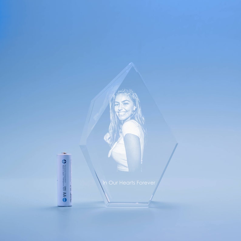 3D Prestige Crystal Laser Engraved with Your Custom Photo by | Etsy