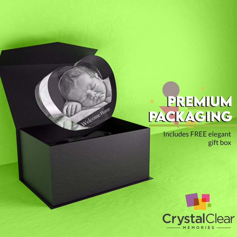 3D Heart Crystal, Laser Engraved With Your Custom Photo by Crystal ...