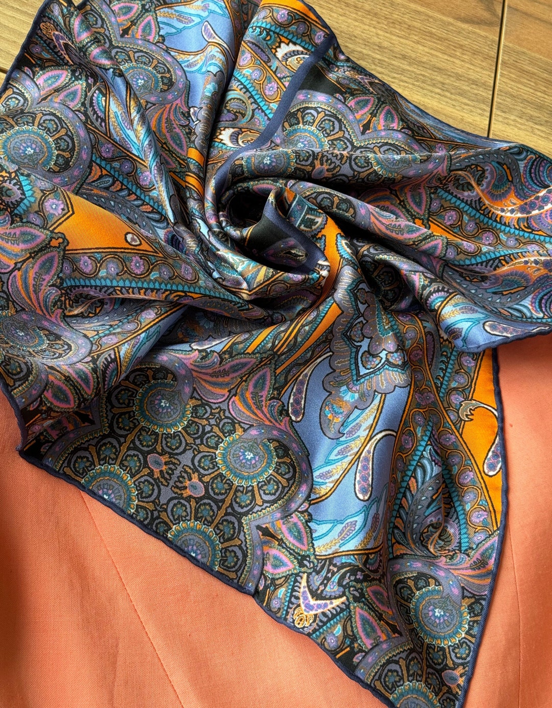 Double Face 50x50 Cm Silk Scarf Square, 100% Mulberry Silk Scarf, Gift ...
