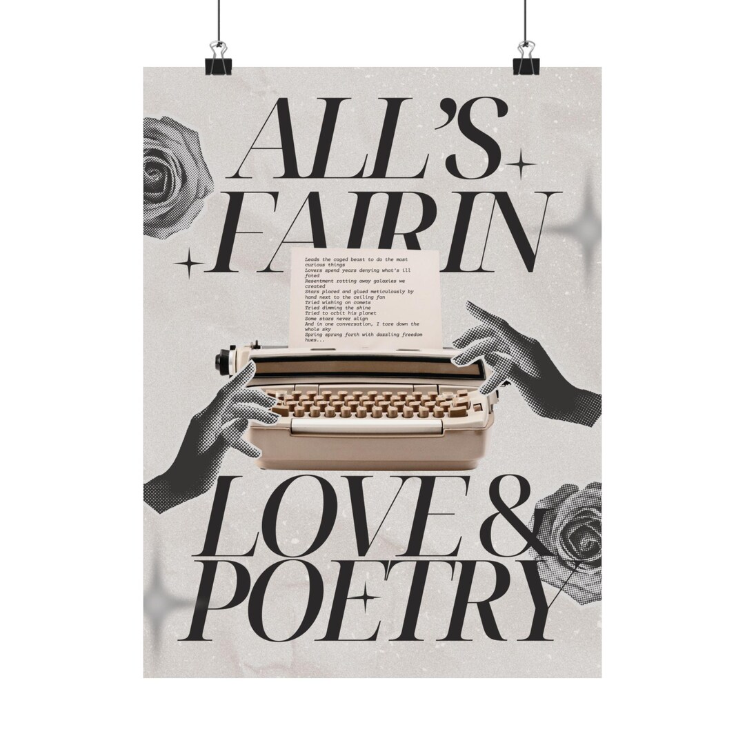 Poetic Wall Art Print, Aesthetic Home Decor, Literary Gift, Modern ...