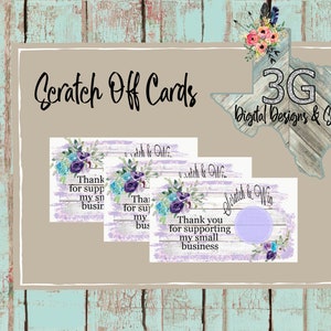 Pre Designed, Non Custom Discount Scratch off Card Scratch and Win ...