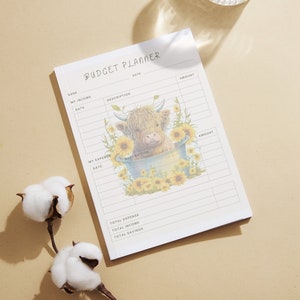 Cow Editable Pdf Budget Planner Pdf Budget Template - Etsy