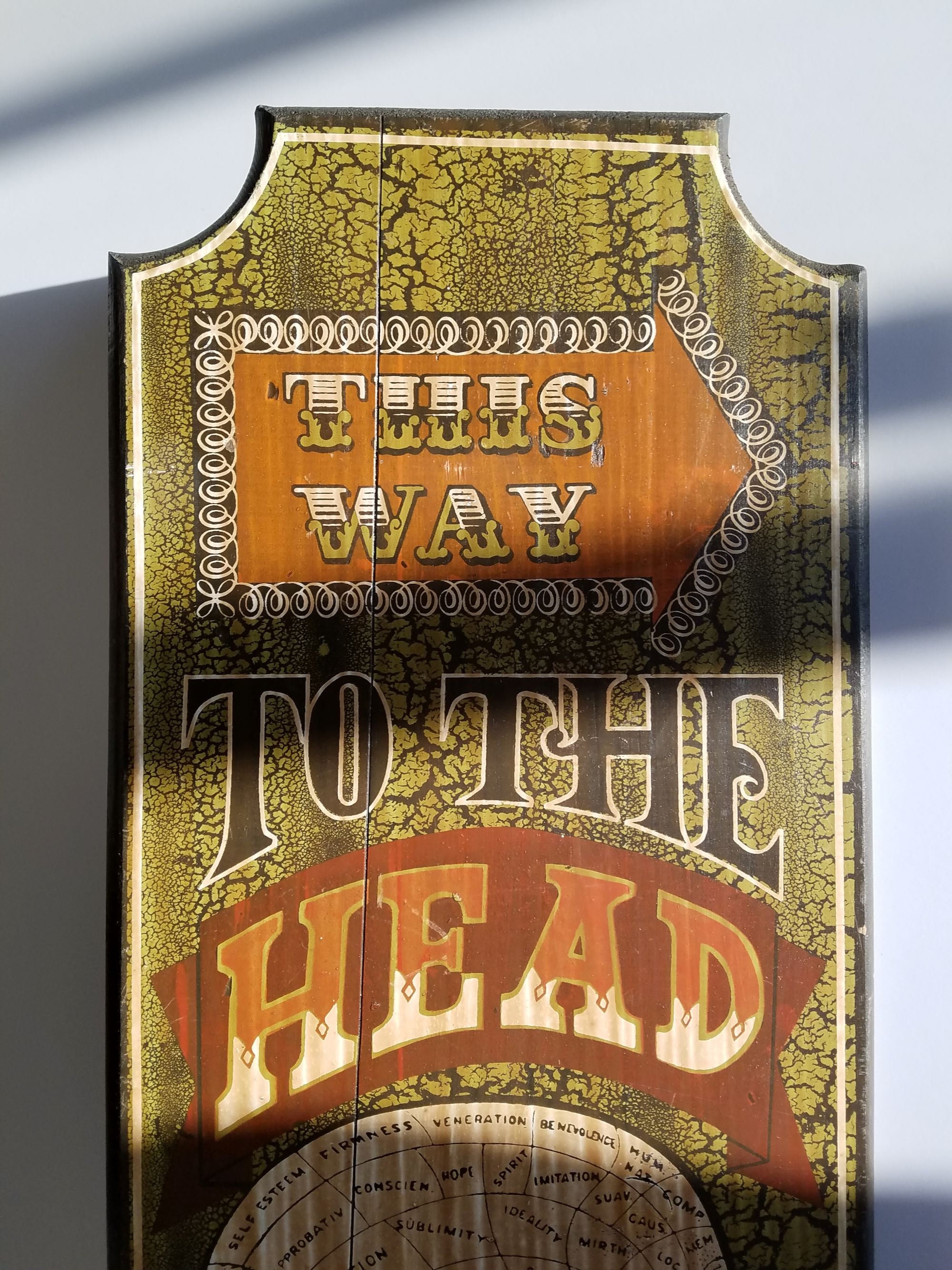 George Nathan Sign ' This Way to the Head ' Vintage - Etsy