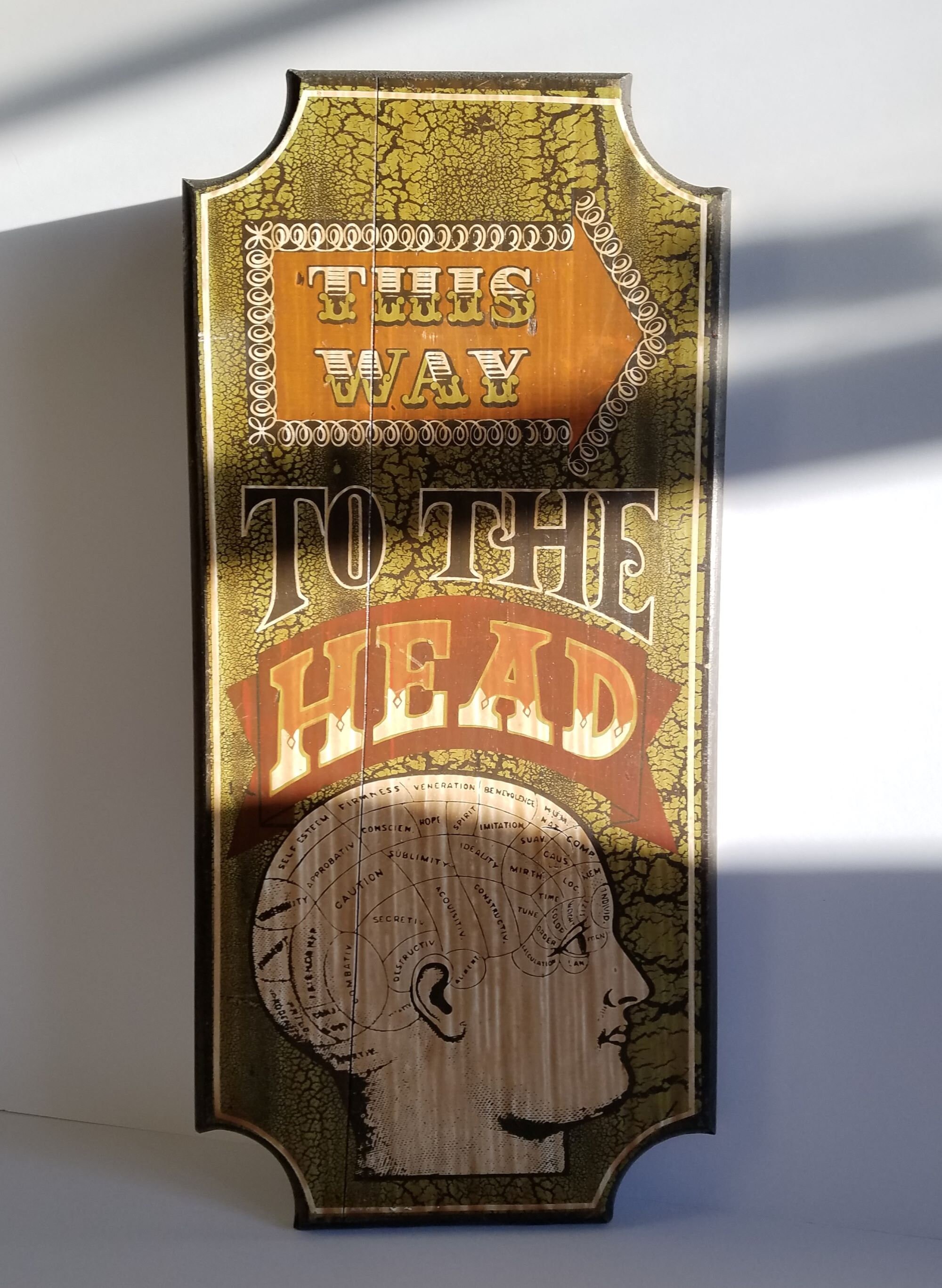 George Nathan Sign ' This Way to the Head ' Vintage - Etsy