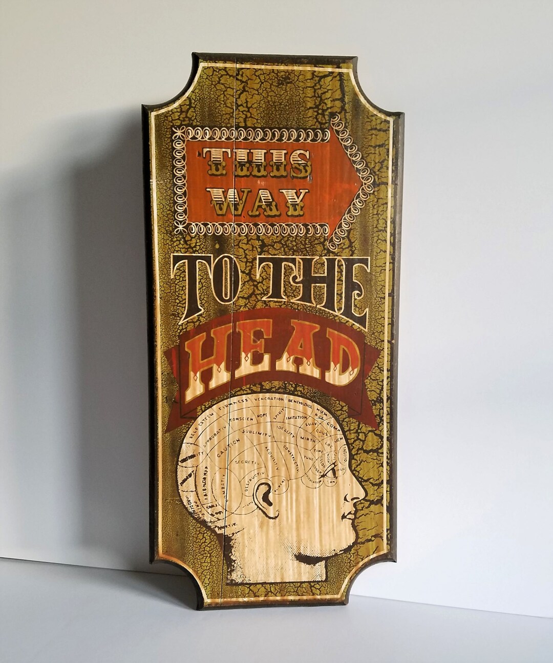 George Nathan Sign ' This Way to the Head ' Vintage - Etsy