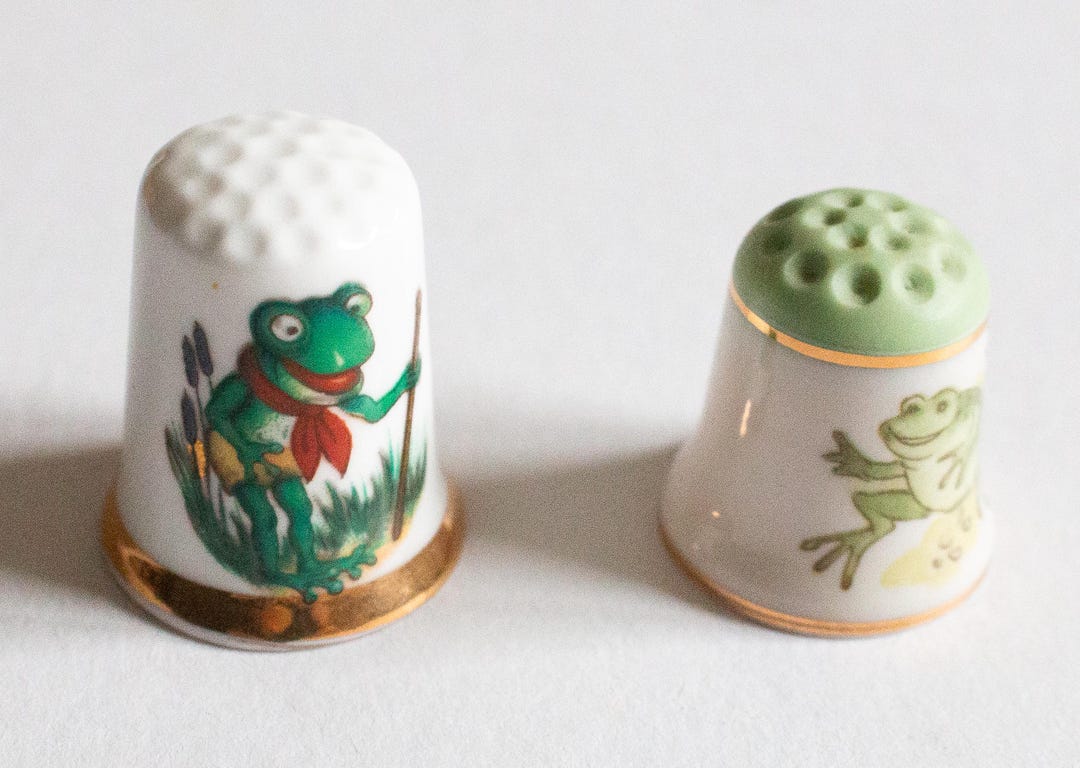 Vintage Frog Themed Ceramic Thimbles (2), China Thimbles - Etsy