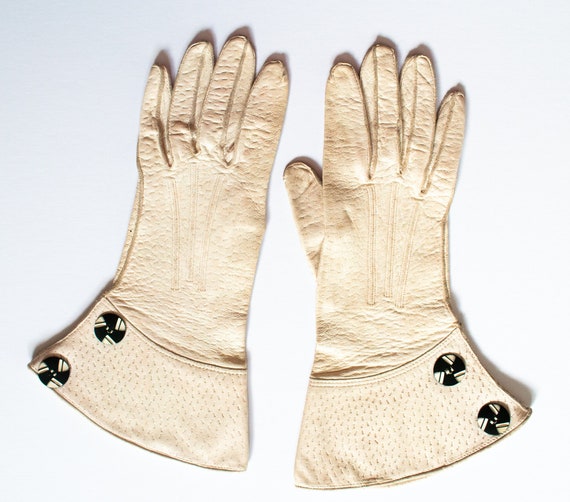 Vintage Cream Calf Leather Art Deco Ladies Gloves Vintage Leather Gloves Vintage Textiles Vintage Fashion Etsy UK