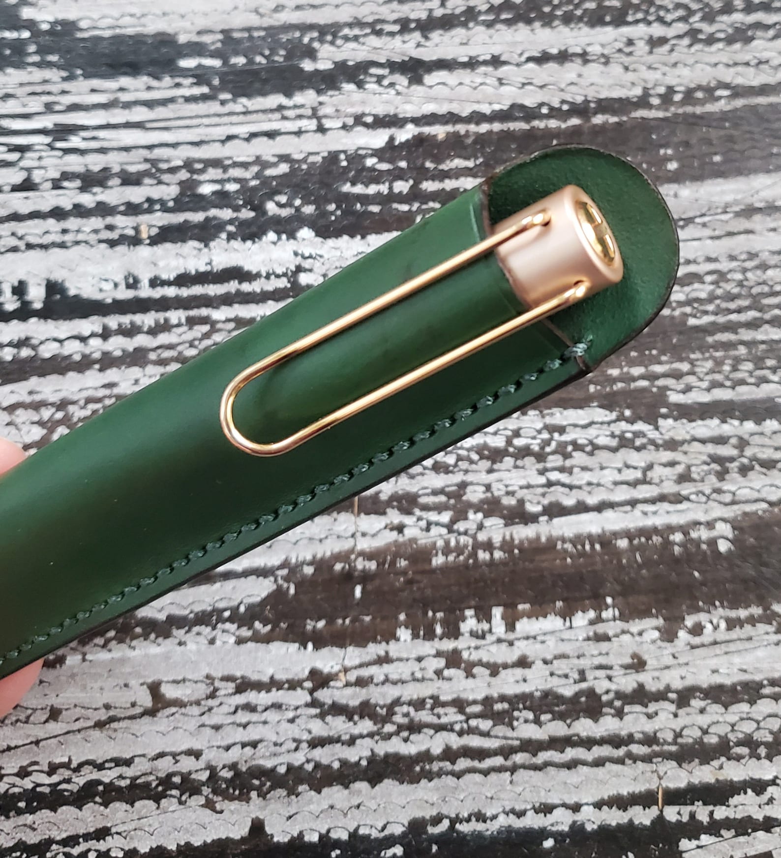 Single Leather Pen Sleeve Leather Pen Case Leather Pencil - Etsy