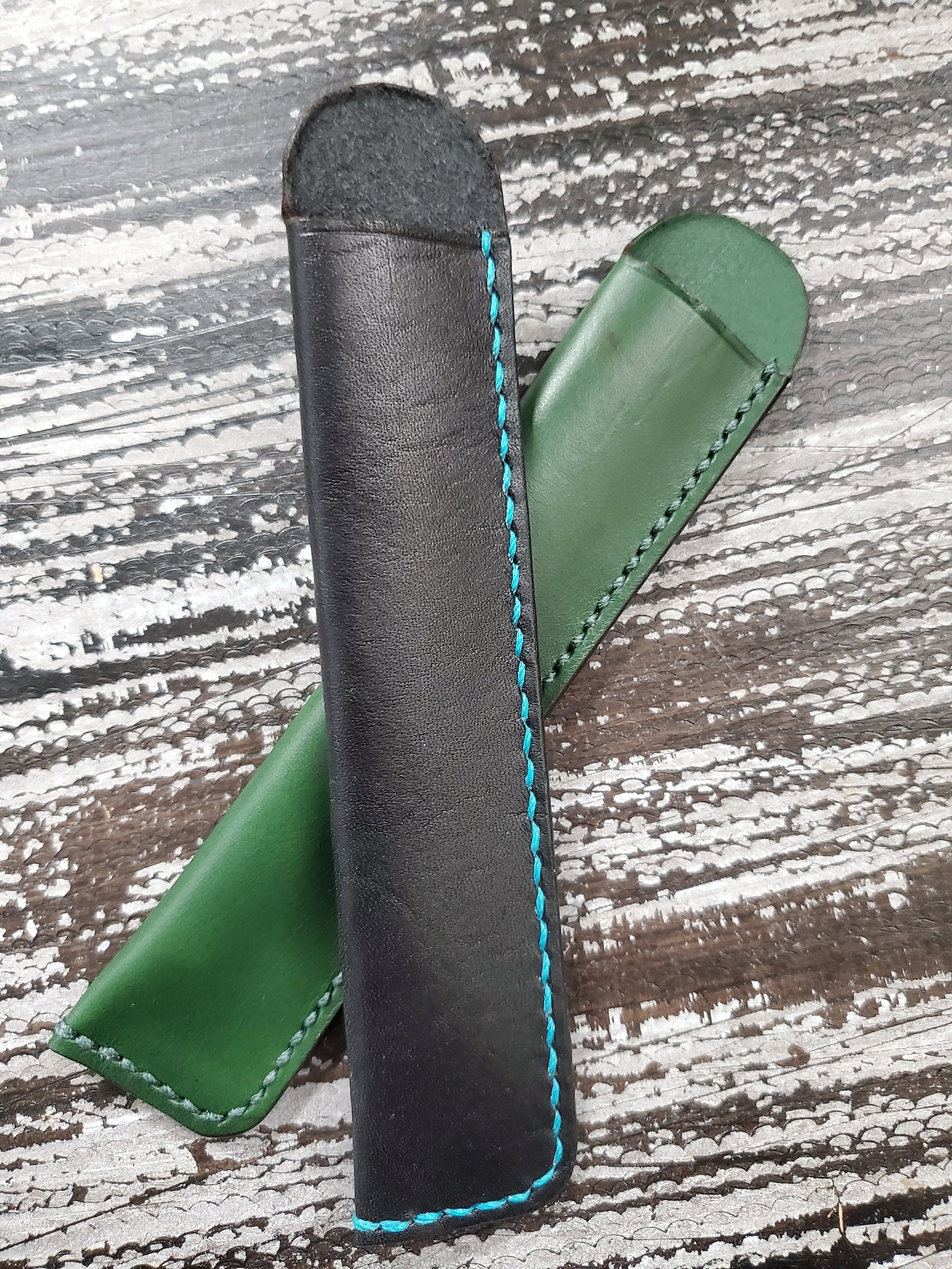 Single Leather Pen Sleeve Leather Pen Case Leather Pencil - Etsy